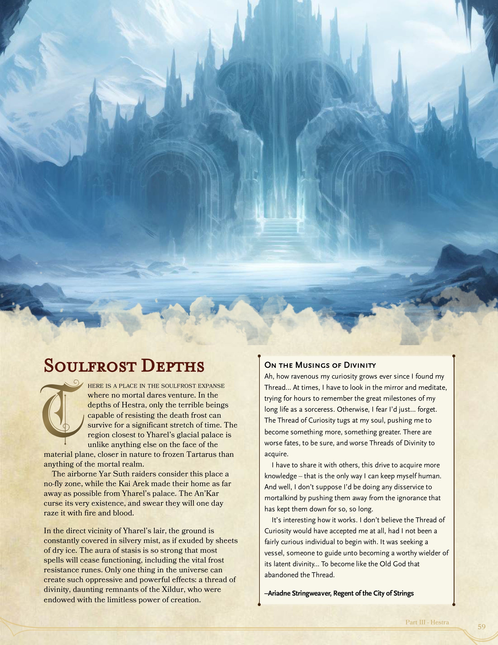 The Soulfrost Expanse | Codex Settings – Ariadne's Codex of Strings