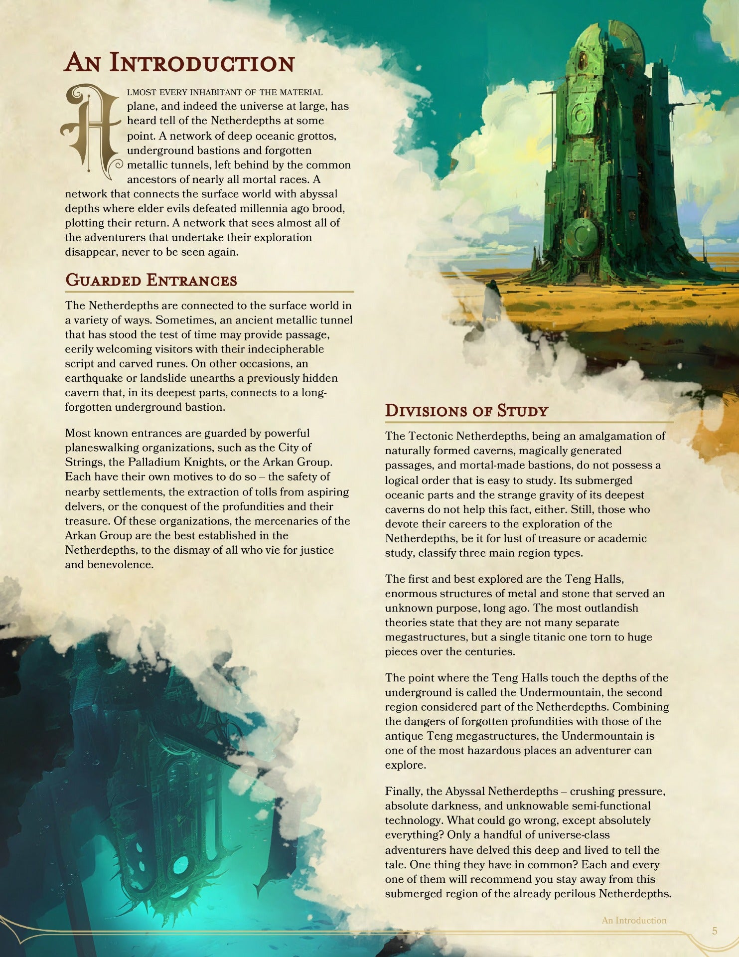 The Tectonic Netherdepths | Codex Settings – Ariadne's Codex of Strings
